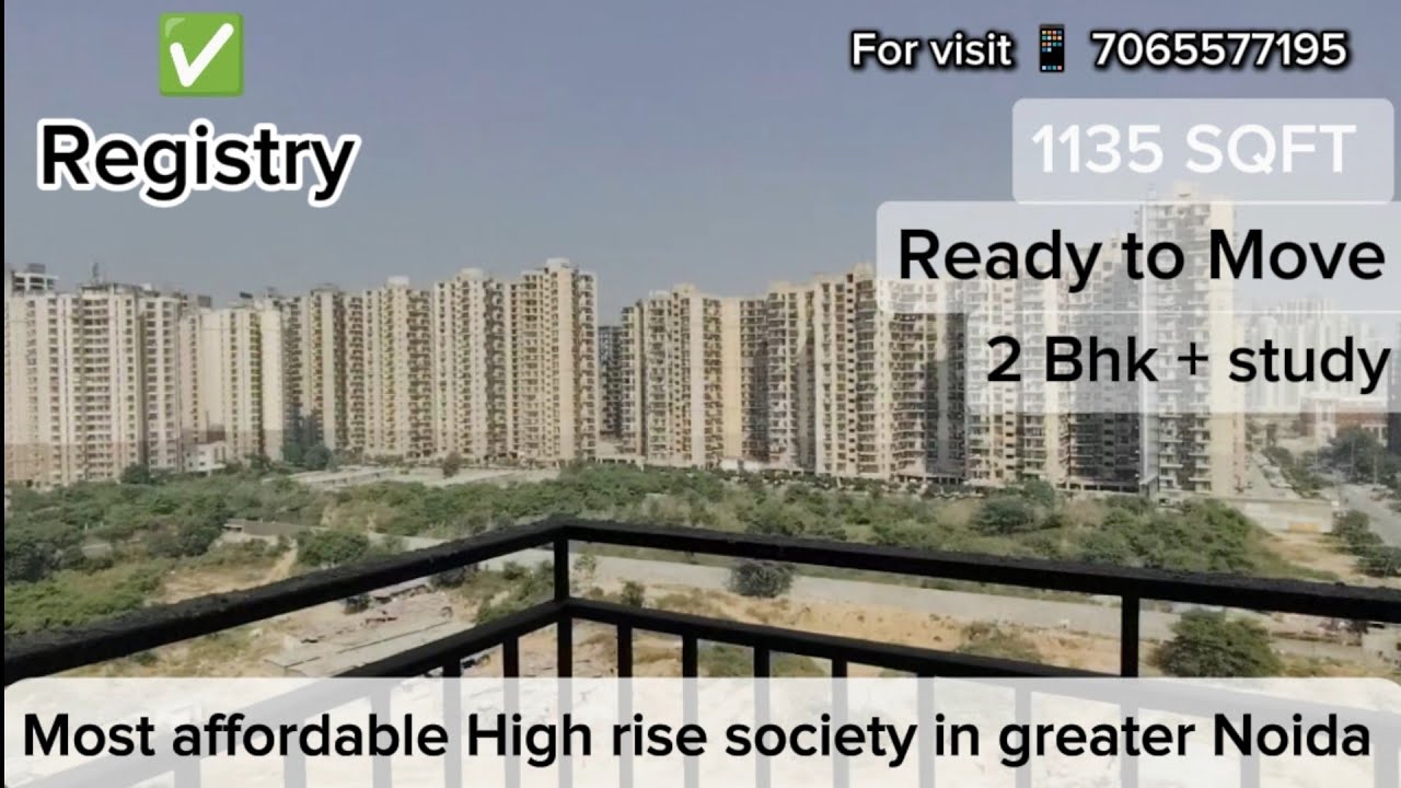 Most affordable 2 Bhk + study in 1135 SQFT High rise society in greater ...