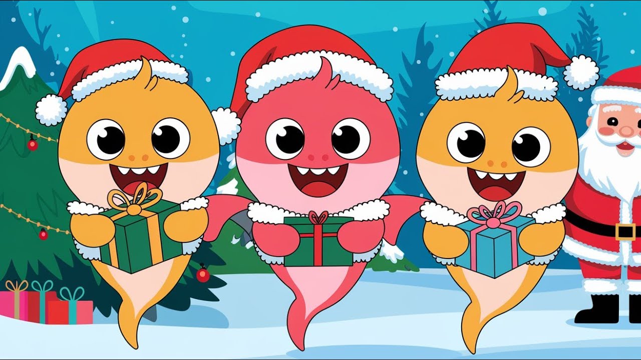 Baby Shark Christmas, Jingle Bells, Deck the Halls & More | Christmas ...