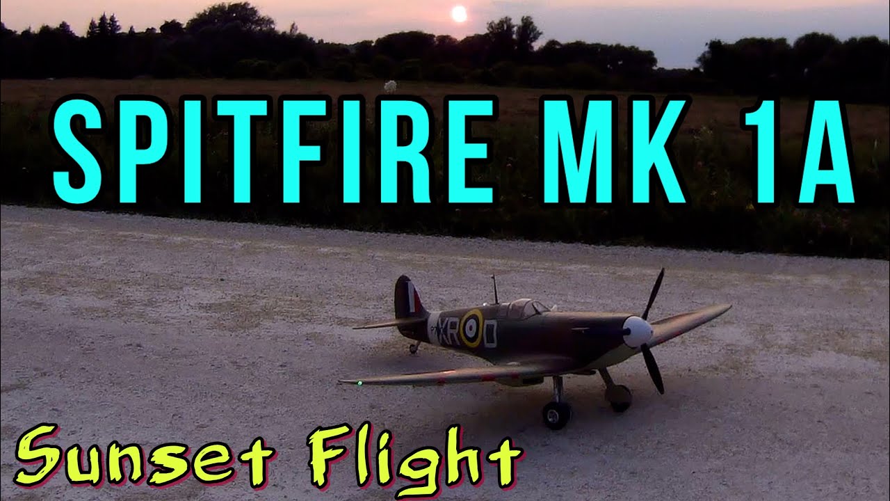 Durafly Spitfire Sunset Flight #new #rcairplane - YouTube