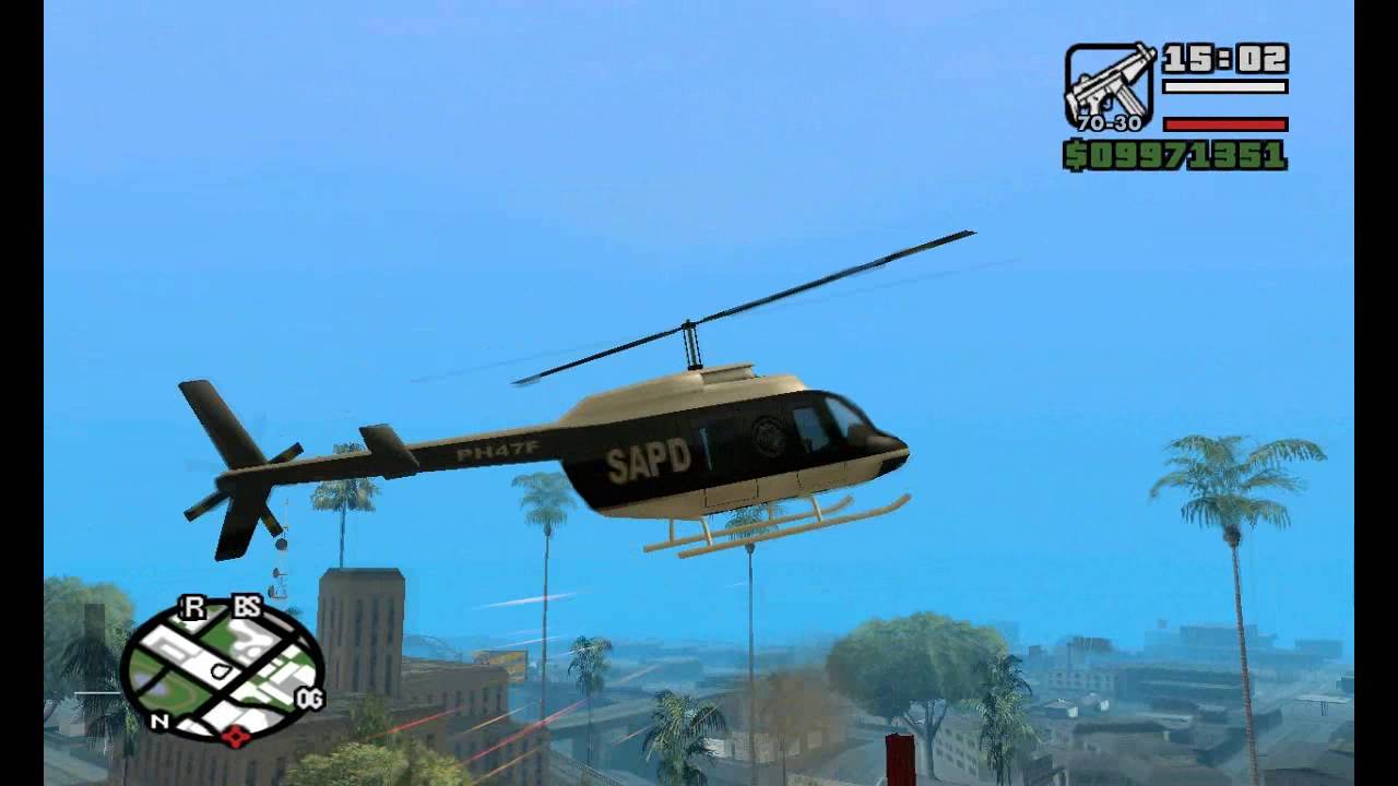 GTA San Andreas: Catch The Police Helicopter - YouTube