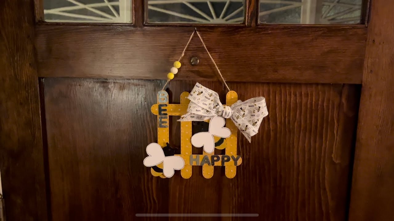 Happy Bee Door Decoration - YouTube