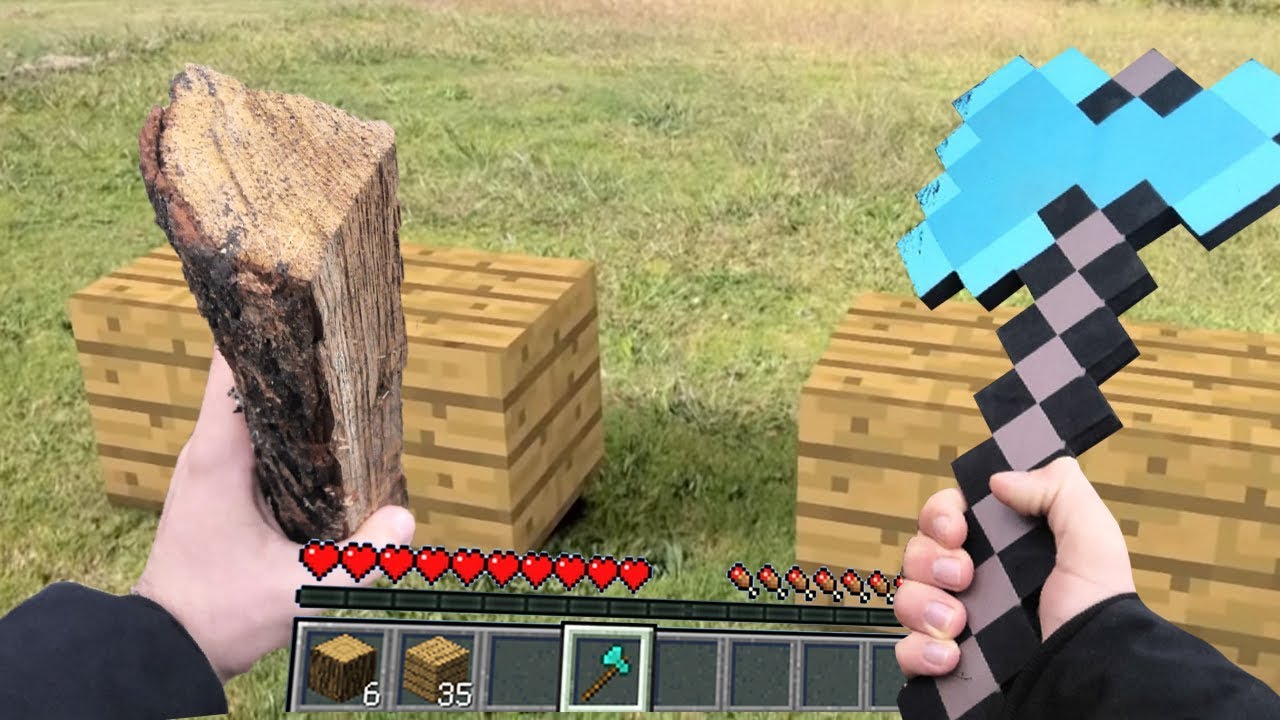 Minecraft in real life Animation ~ BUILDING REALISTIC HOUSE - YouTube