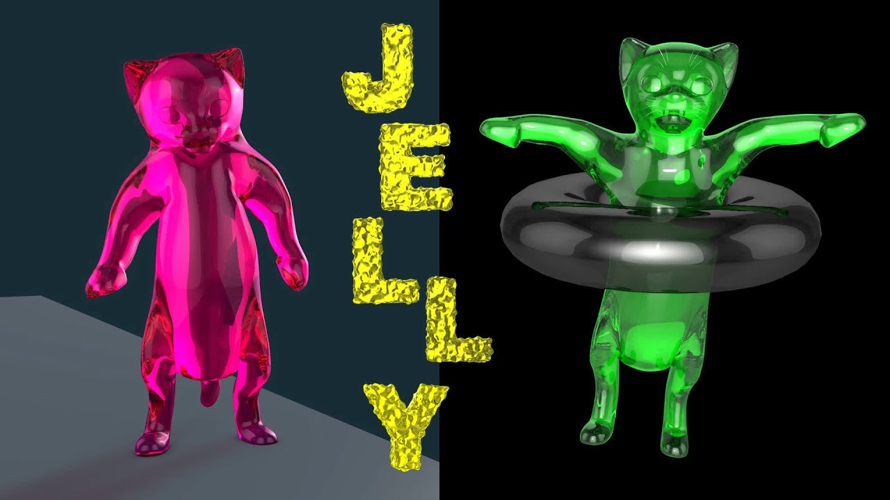 Jelly cat - softbody simulation - YouTube