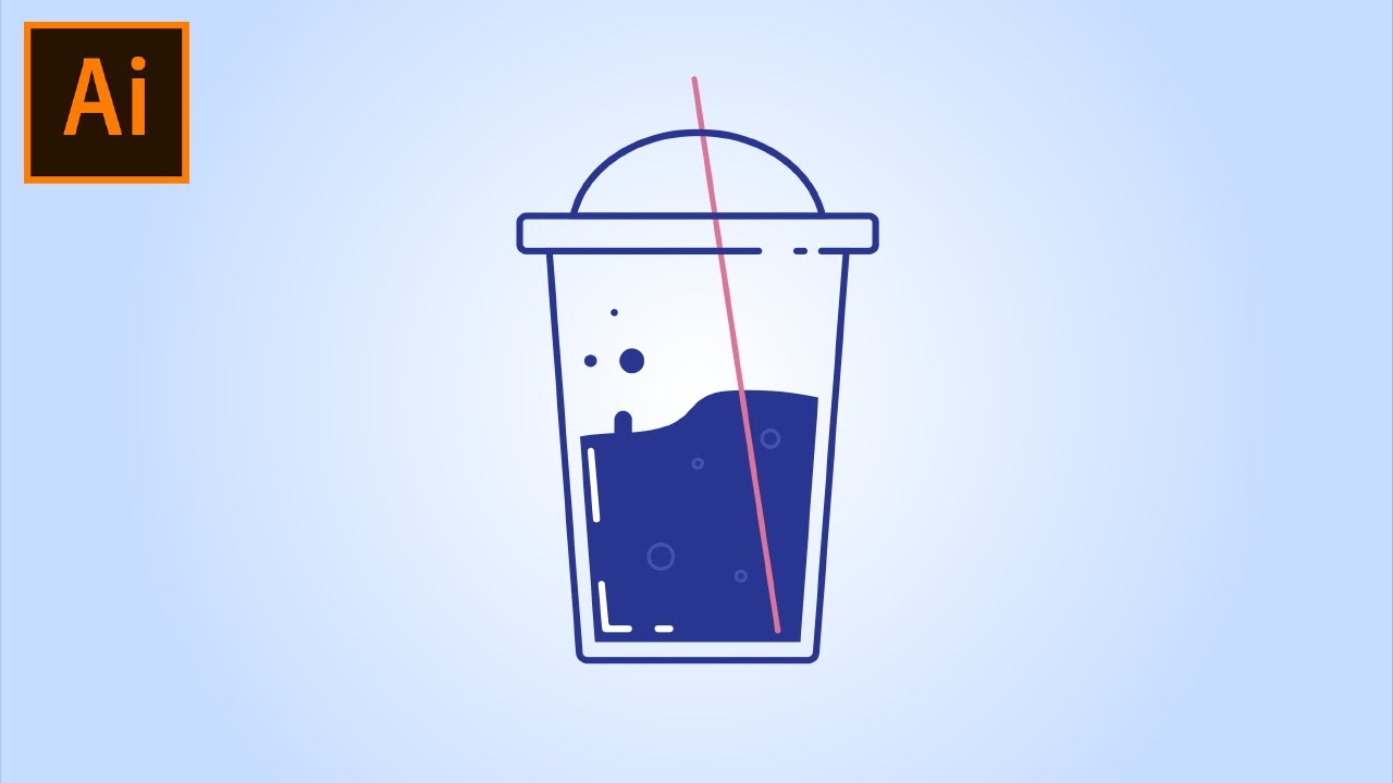 Create a plastic cup in Adobe Illustrator CC, Illustrator Tutorial ...