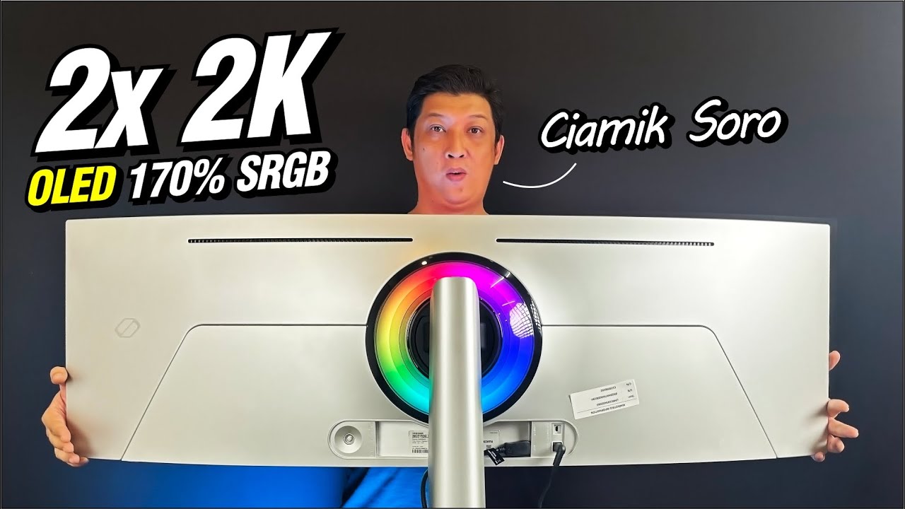 @585- WOWWW " SUPER ULTRA WIDE " OLED gaming monitor DQHD - 170% SRGB ...