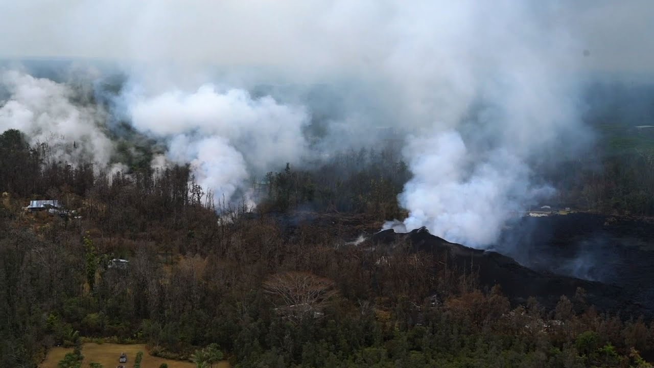 Raw: New Video Shows Extent of Volcanic Damage - YouTube