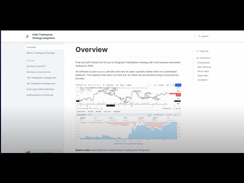 Tutorial: dYdX Tradingview strategy integration tool - YouTube