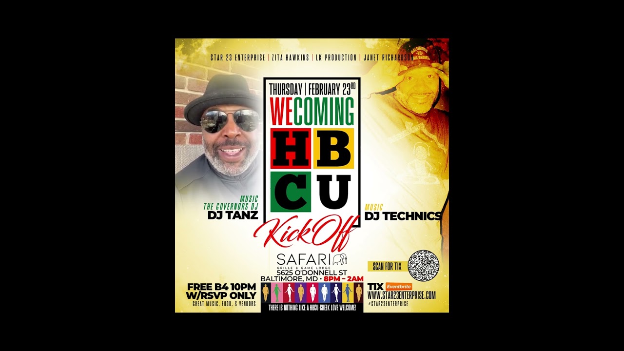 THE KICK OFF WEEK FEB. 23-26 WECOMING LINE UP!!!!🎤BALTIMORE WE COMING🎬 ...