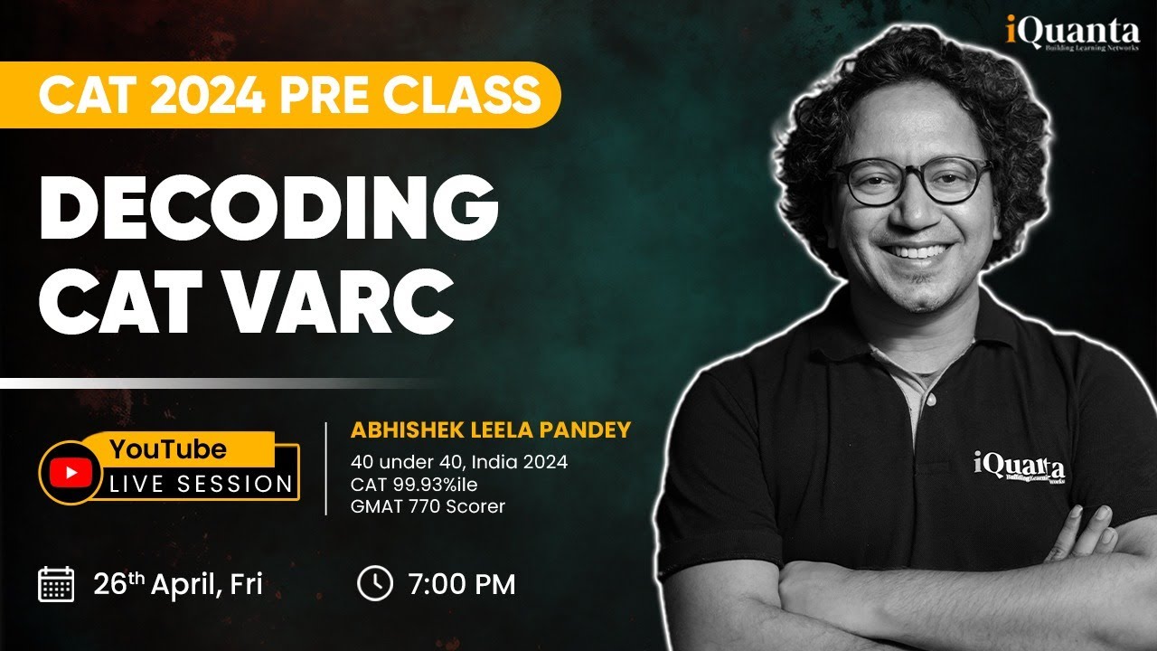 Decoding CAT VARC | iQuanta CAT 2024 Pre Classes - YouTube