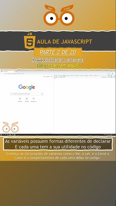 JavaScript: Como declarar variáveis [Muitos erram aqui] | Seja Coder #shorts #2 - YouTube