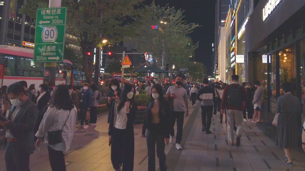 【4K】Seoul Night Walk 🇰🇷 | Gangnam | 강남 퇴근시간 모습 | 서울랜선투어 |🚶🚶‍♂️🚶‍♀️ ...