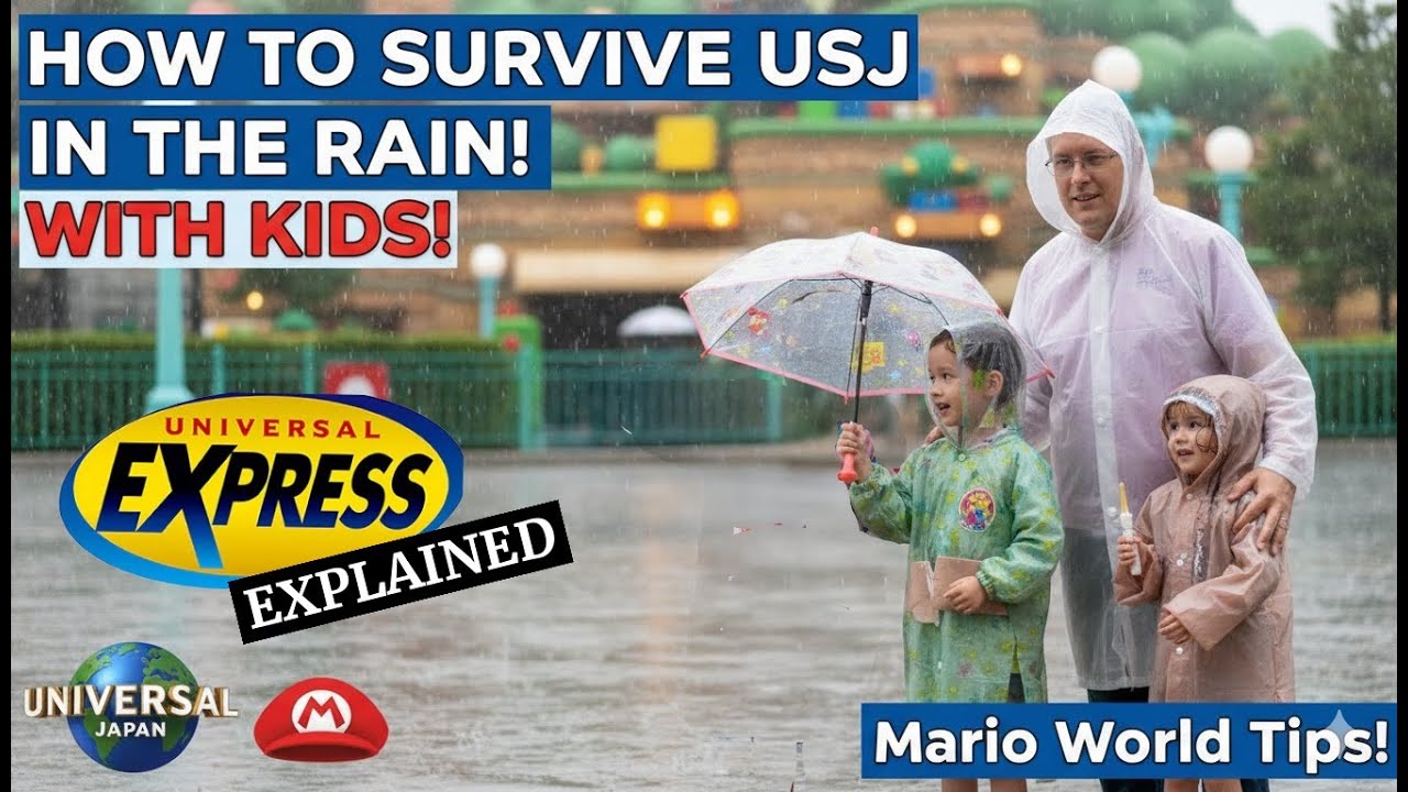 How to SURVIVE USJ in the RAIN with Kids! - YouTube