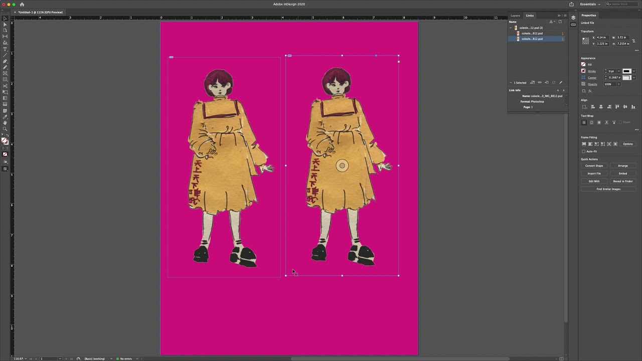 Adding a Photoshop file to InDesign - YouTube