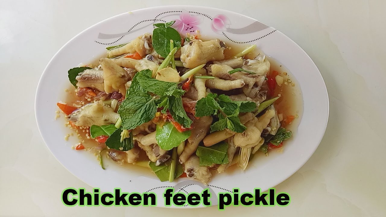Chicken feet pickle - YouTube