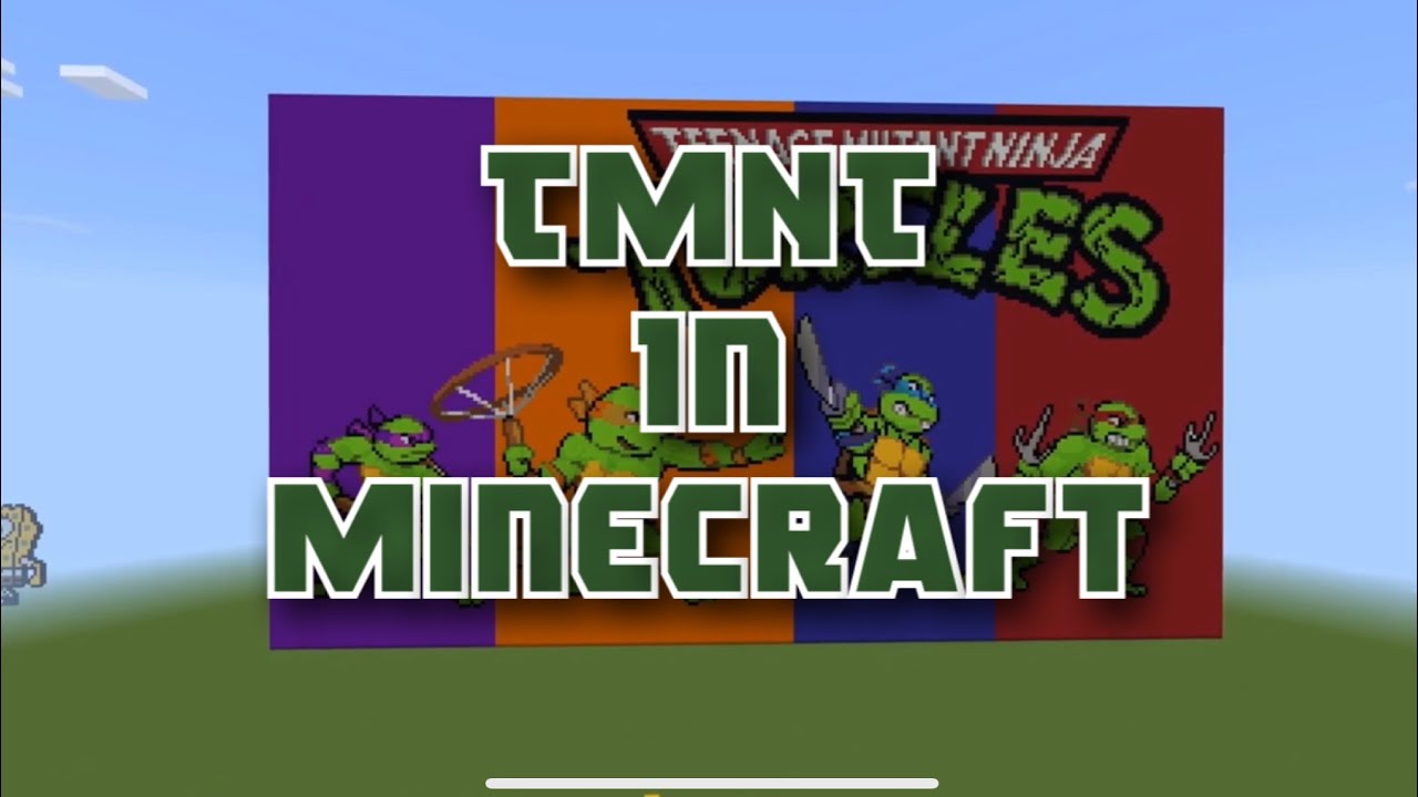 Making TMNT Pixel Art in Minecraft - Timelapse - YouTube