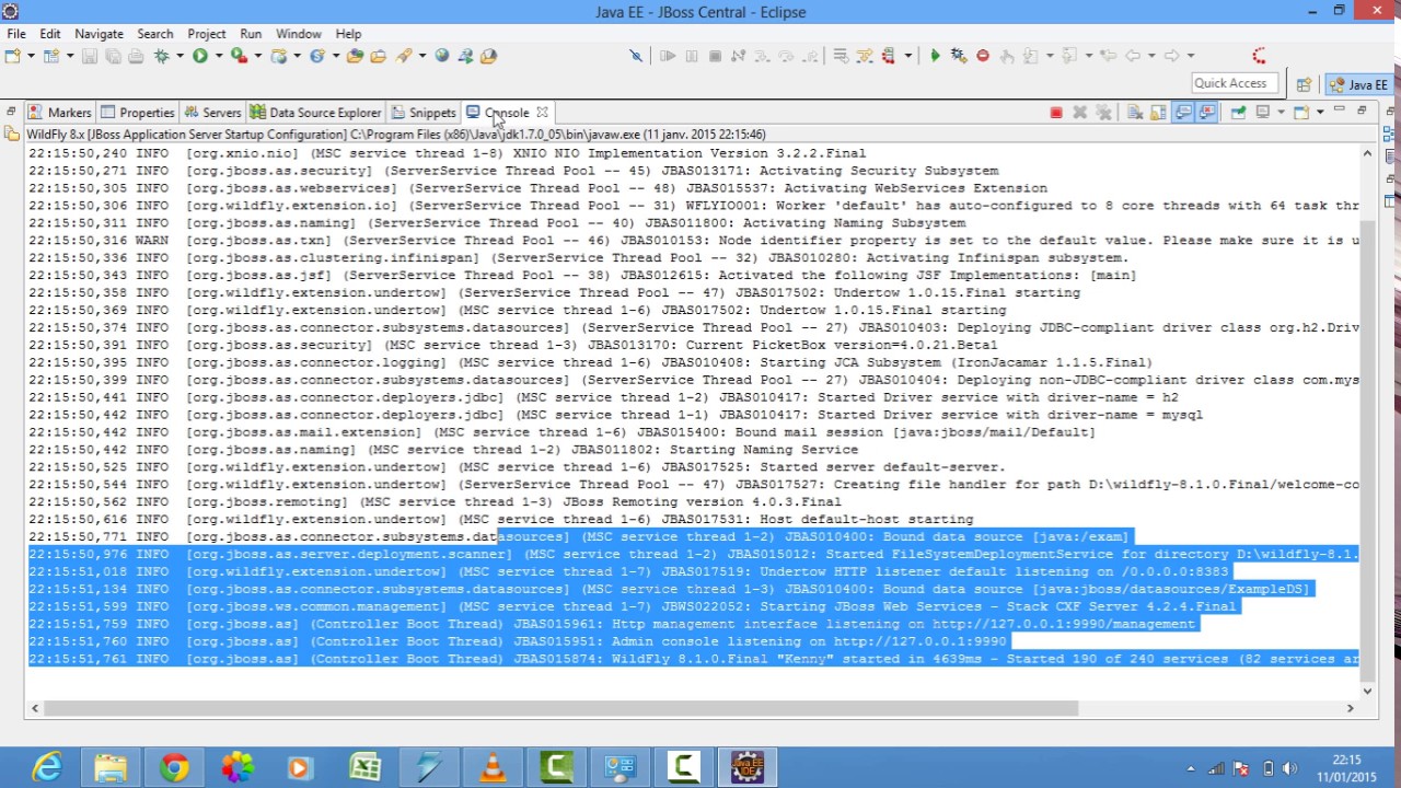 Configuration Wildfly et Eclipse Luna - YouTube