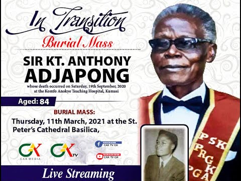 Burial Mass of Sir KT. Anthony Adjapong at St. Peter's Cathedral Basilica, Kumasi.