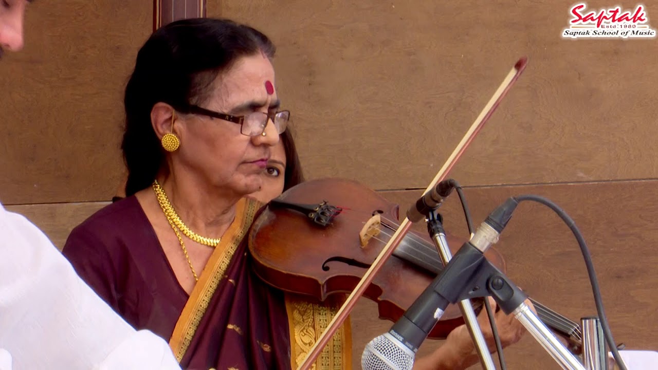 Vidushi N.Rajam - Violin (Saptak Annual Festival 2019) - YouTube