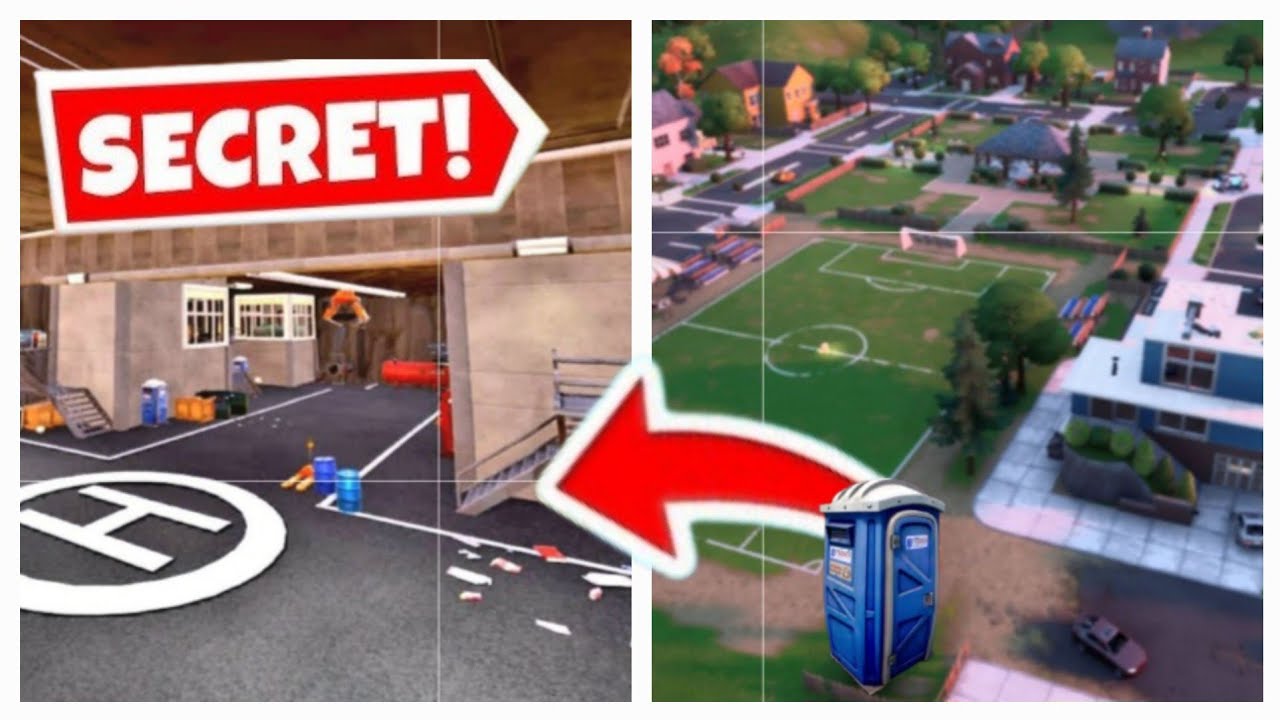 Secret Hiding Base In Pleasant Park | #fortniteremix - YouTube