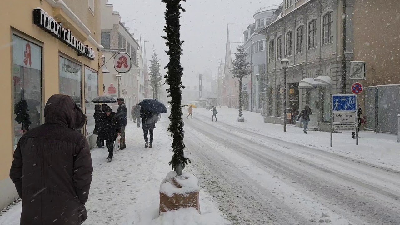 Schnee MEMMINGEN - YouTube