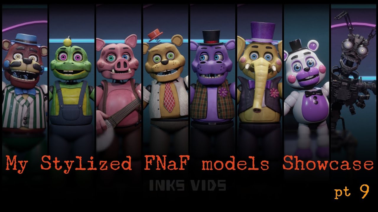 [Blender/FNaF] My stylized models Showcase pt 9 - YouTube