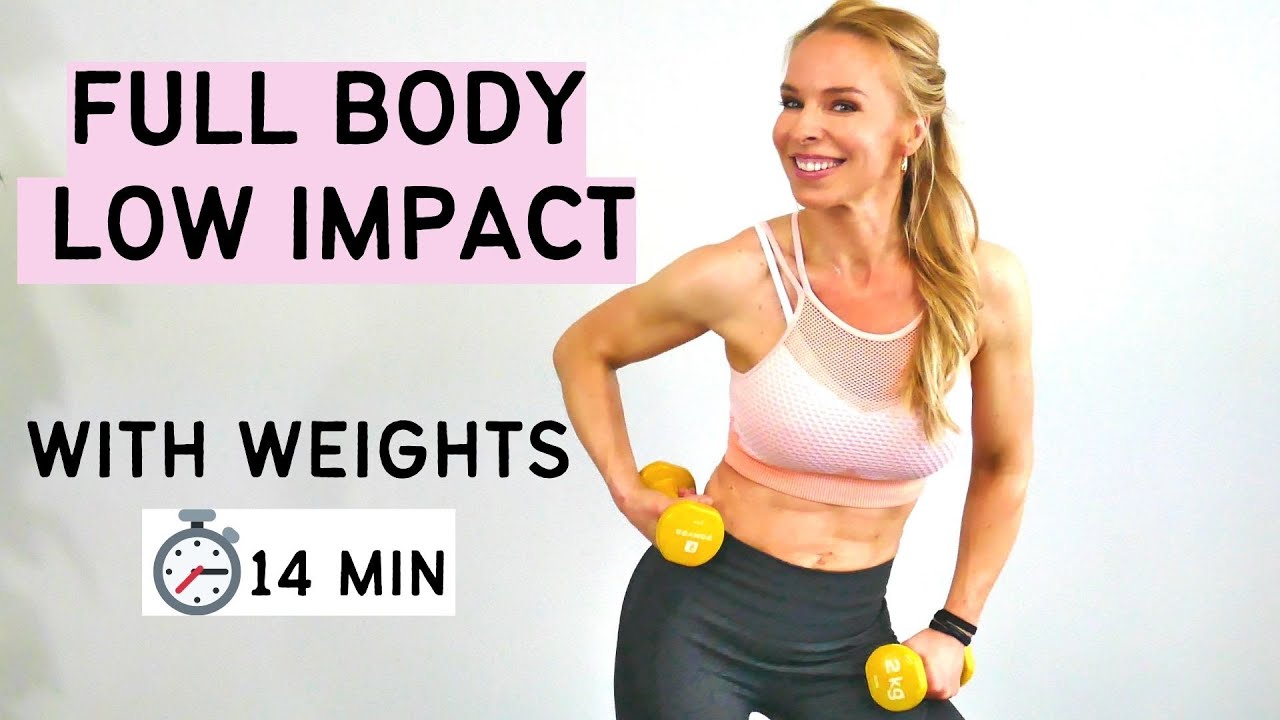 FULL BODY low impact workout with dumbbells | Home workout - YouTube