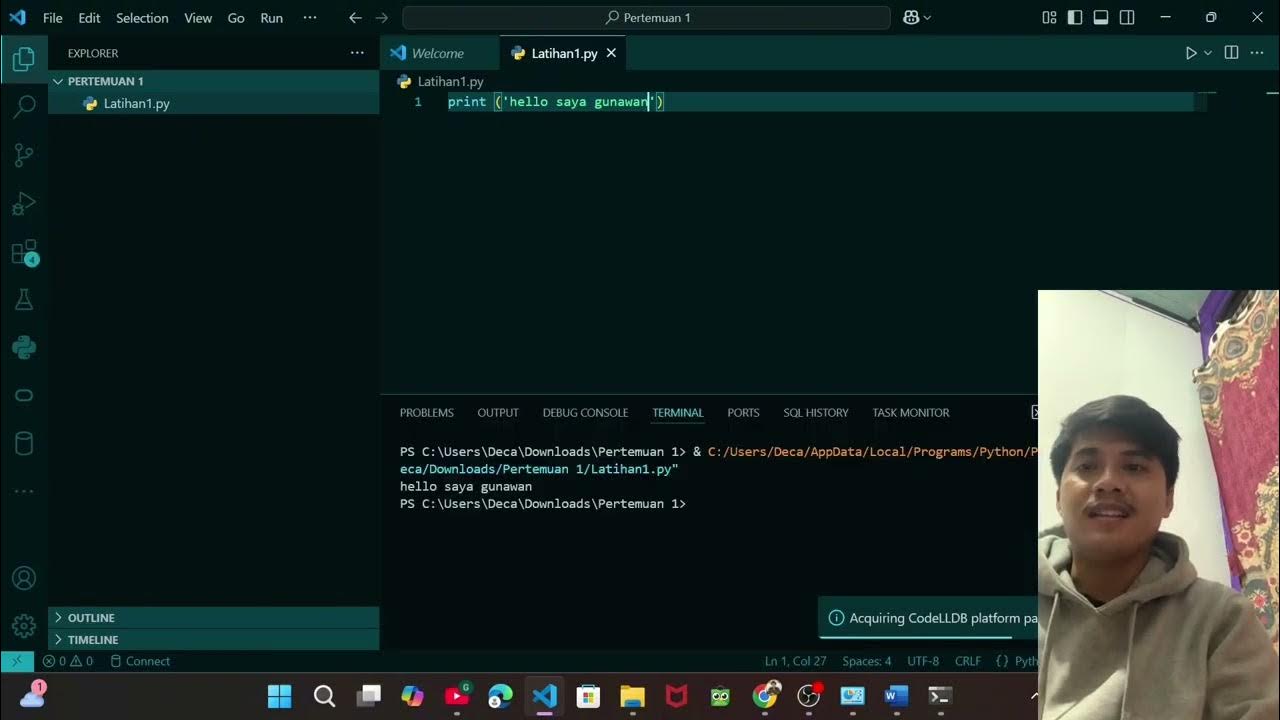 Tugas Algoritma Lanjut-tutorial tata cara instalasi, konfigurasi Python & VSC -Gunawan ...