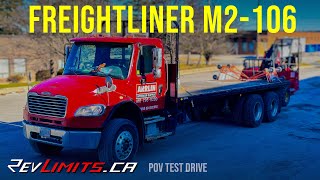 FREIGHTLINER | M2-106 FLATBED | LONG DRIVE | TRUCK ASMR | PoV Test Drive #07 | 4K | REVLIMITS.CA