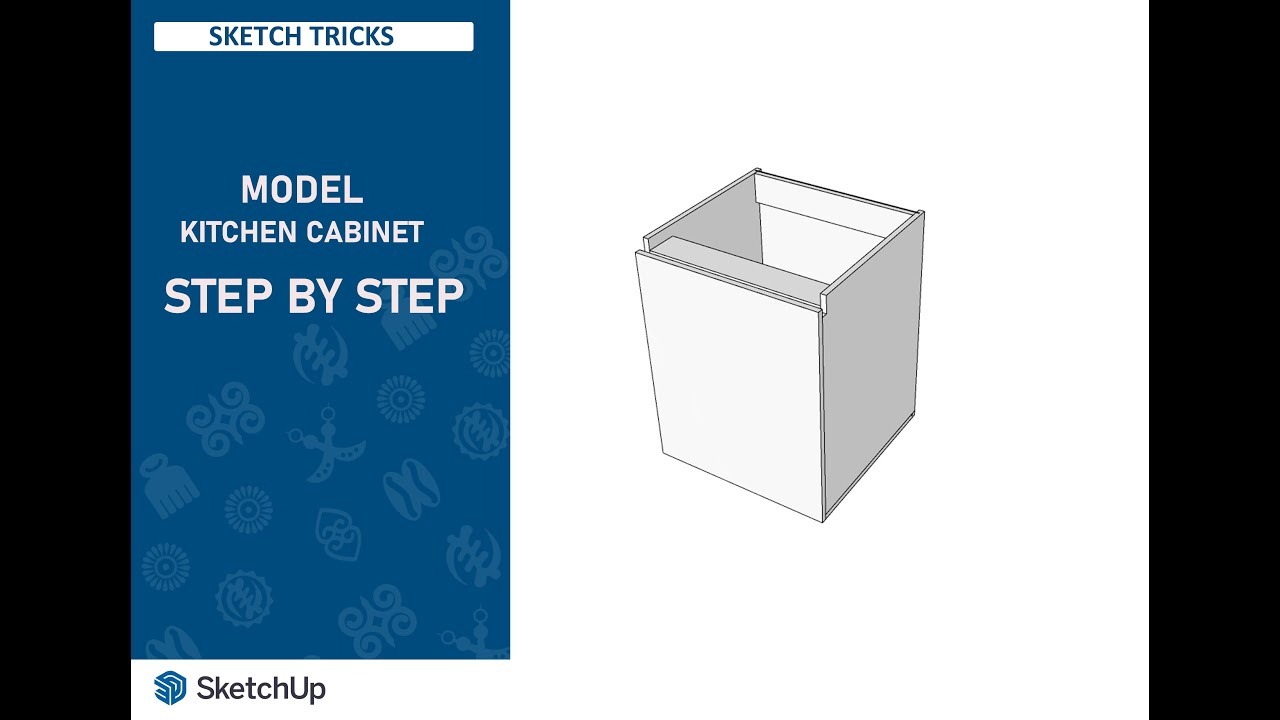 How to model Kitchen Cabinet in Sketchup (step by step) - YouTube