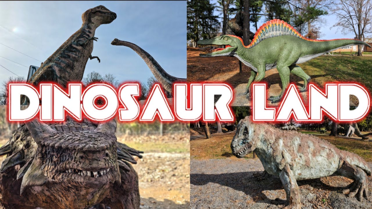 DINOSAUR LAND!!! INCREDIBLE old school Dinosaur Park in White Post ...