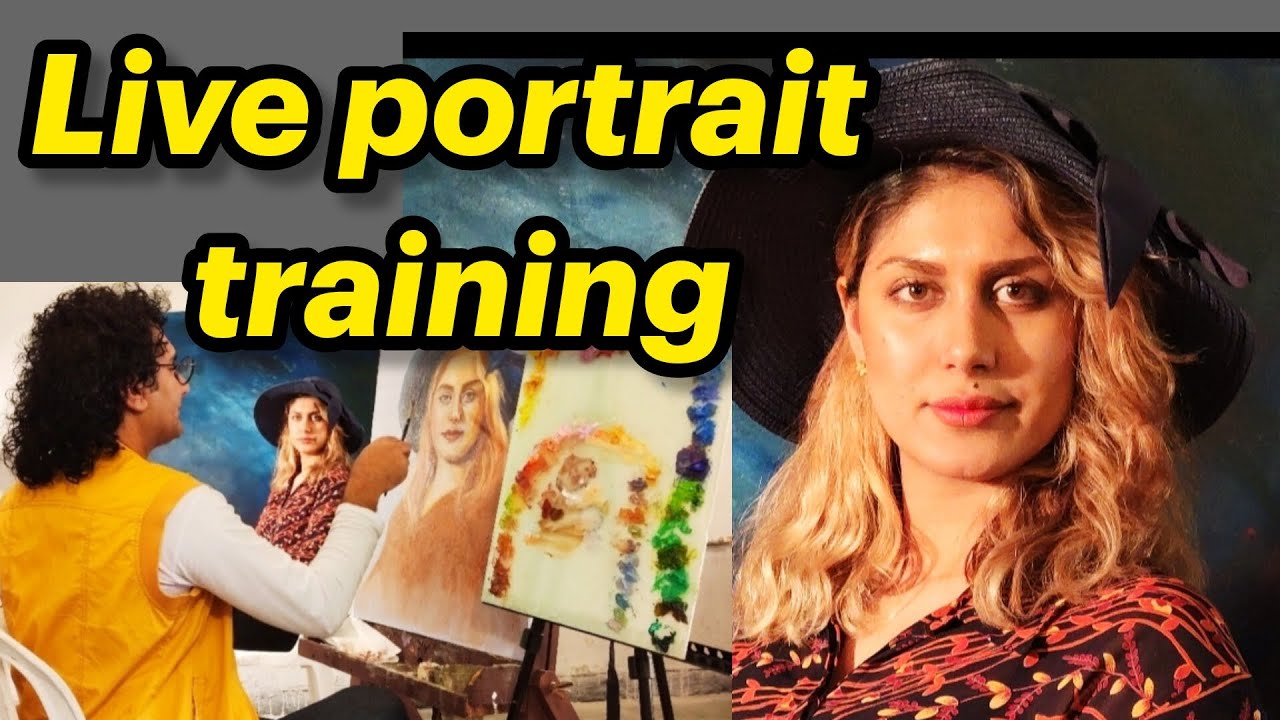 How to draw live portrait?🎨Learning to paint live portraits in El ...