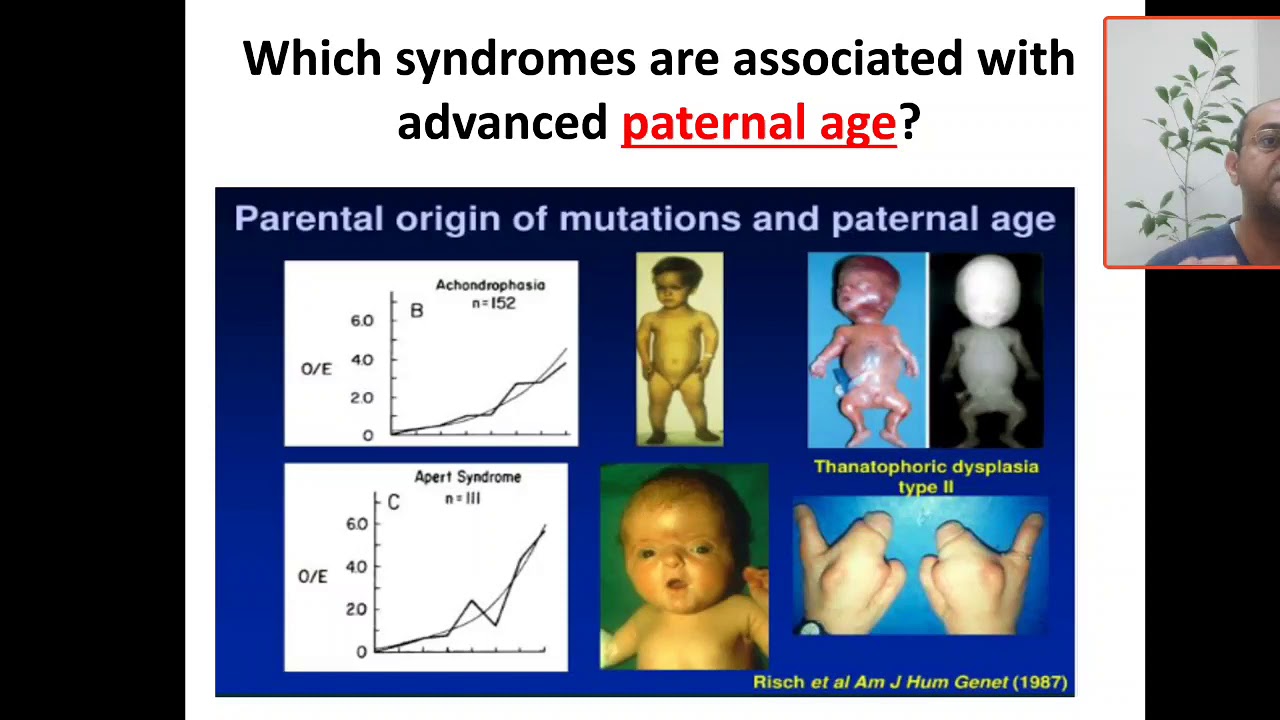 Which syndromes are associated with advanced paternal age ...