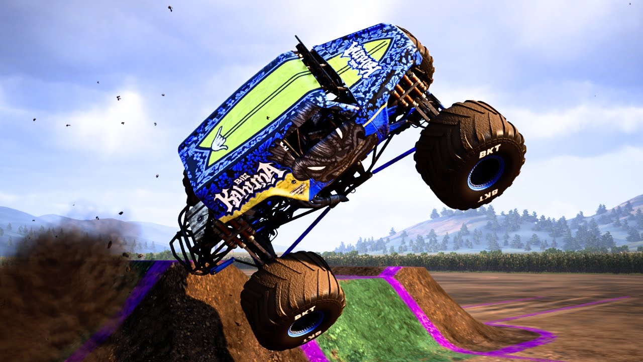 Extreme Freestyle with 7 Forgotten MONSTER TRUCKS! Physics? Broken ...