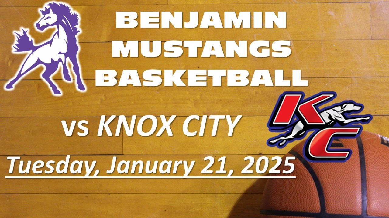 Benjamin Mustangs vs Knox City Greyhounds - Varsity BAsketball - YouTube