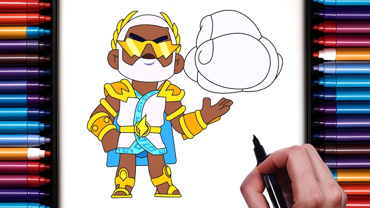How to Draw Zeus Brock From Brawl Stars | Easy Step-by-Step Tutorial ...