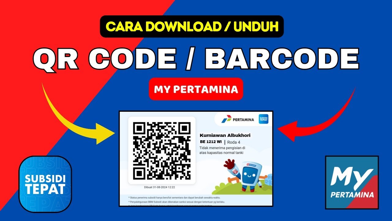Cara Mengunduh (Download) QR CODE / BARCODE My Pertamina‼️ Langsung Tersimpan Di Galeri HP⁉️ ...