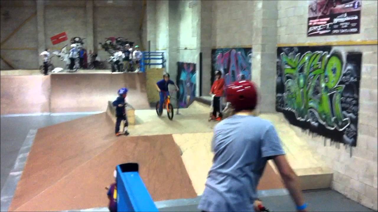 onboard skatepark bmx backflips arron flynn - YouTube