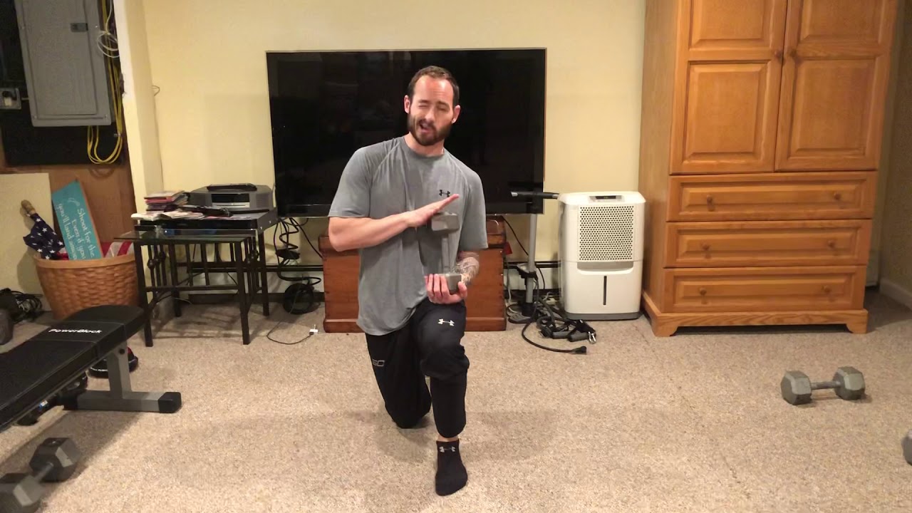 Half Kneeling In-line Lift with DB/KB - YouTube