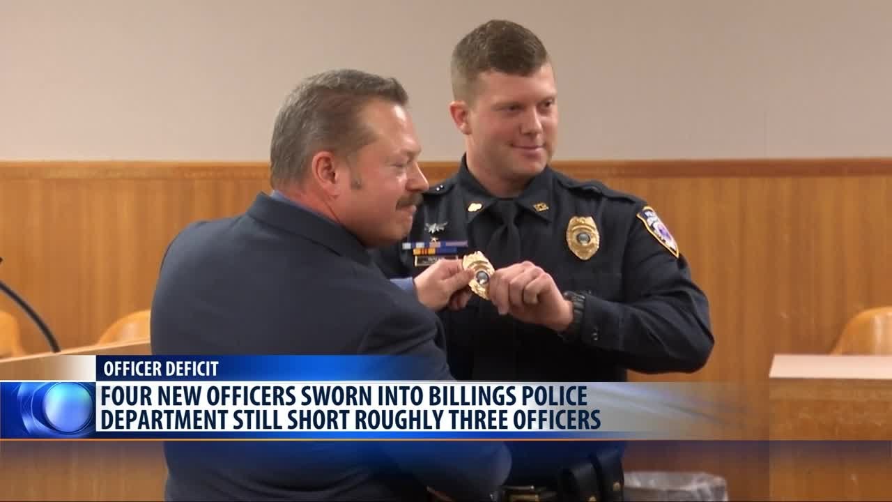 Billings Police Department welcomes four new officers - YouTube