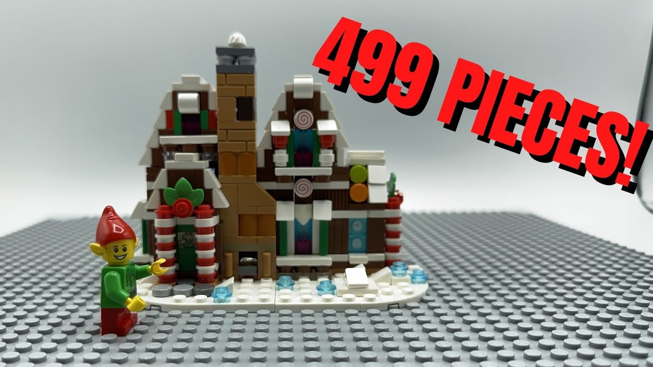 Lego Elf Builds Mini Lego Gingerbread House - YouTube