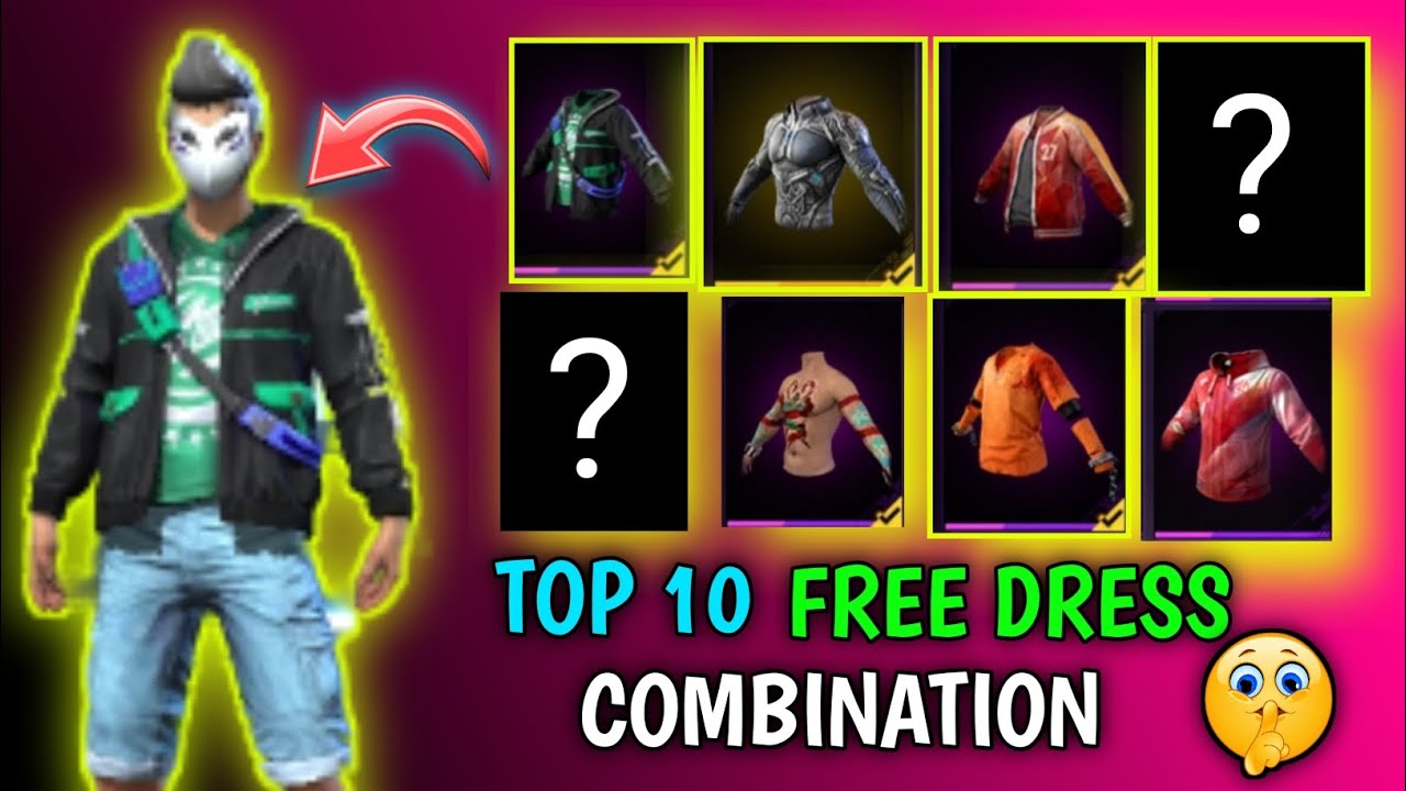 TOP 10 FREE DRESS COMBINATION⚡🔥|| Free Fire Top 10 Free Dress ...