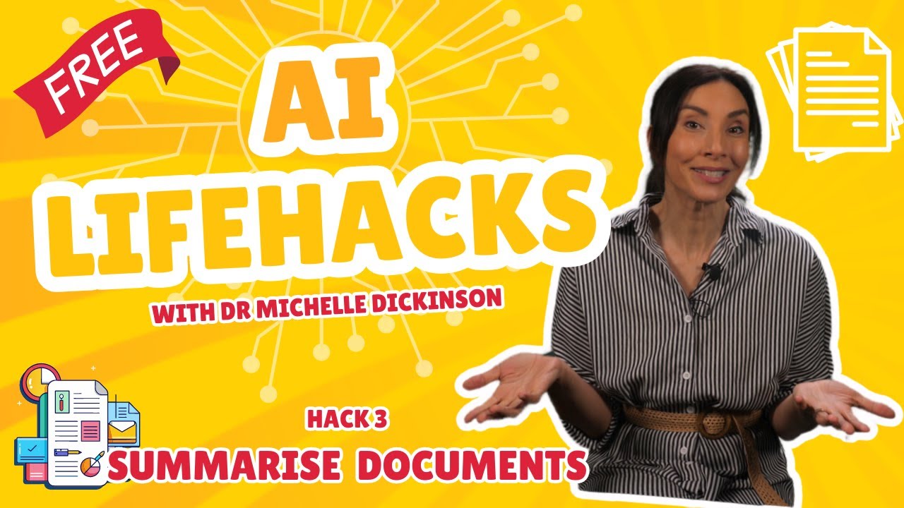 AI Lifehacks! Hack 3 - Summarise large documents - YouTube