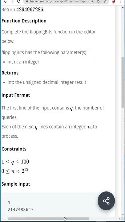 Hackerrank Flipping Bits Javascript Solution Dsa Subratsir Javascript Youtube