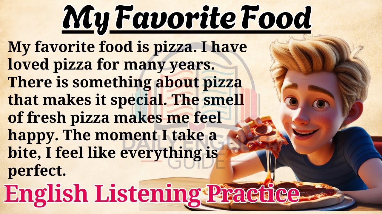 My Favorite Food – Simple English Story for A1 Learners (Improve ...