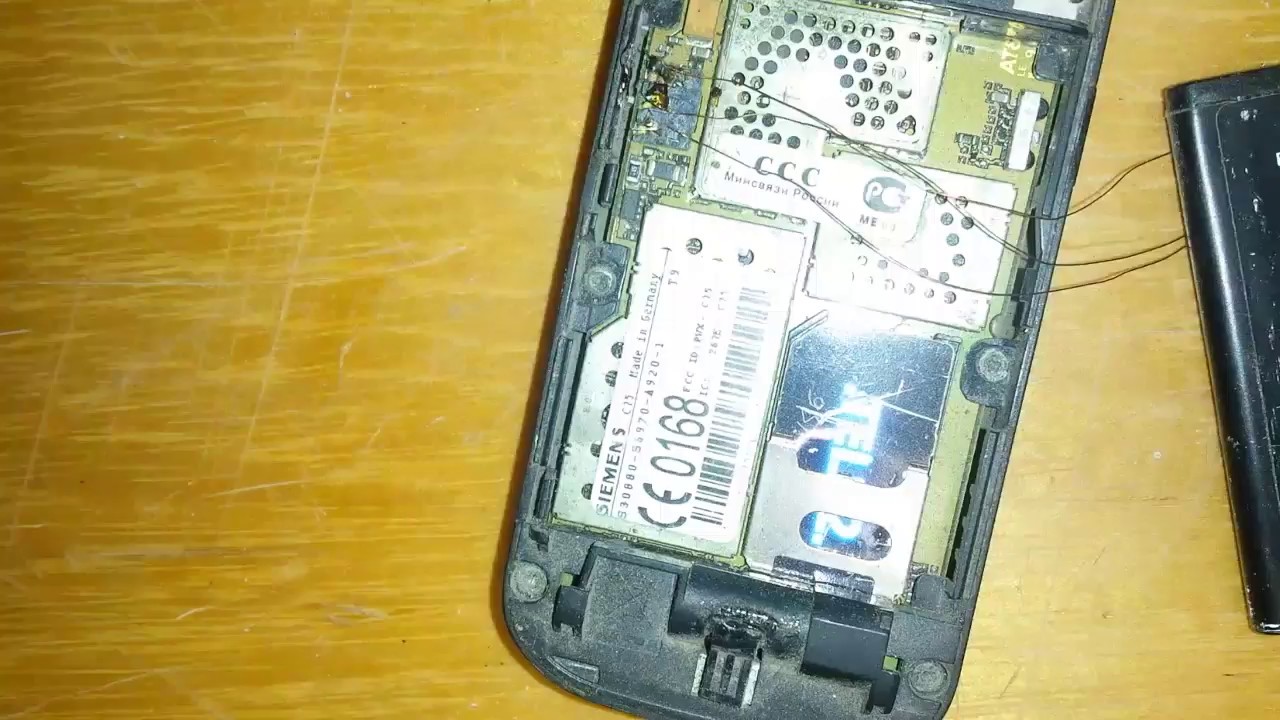 Siemens C75 + nokia's BL-5CB battery - YouTube
