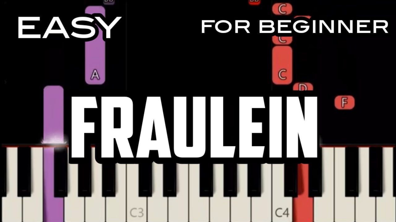 FRAULEIN ( LYRICS ) - BOBBY HELMS | EASY PIANO - YouTube