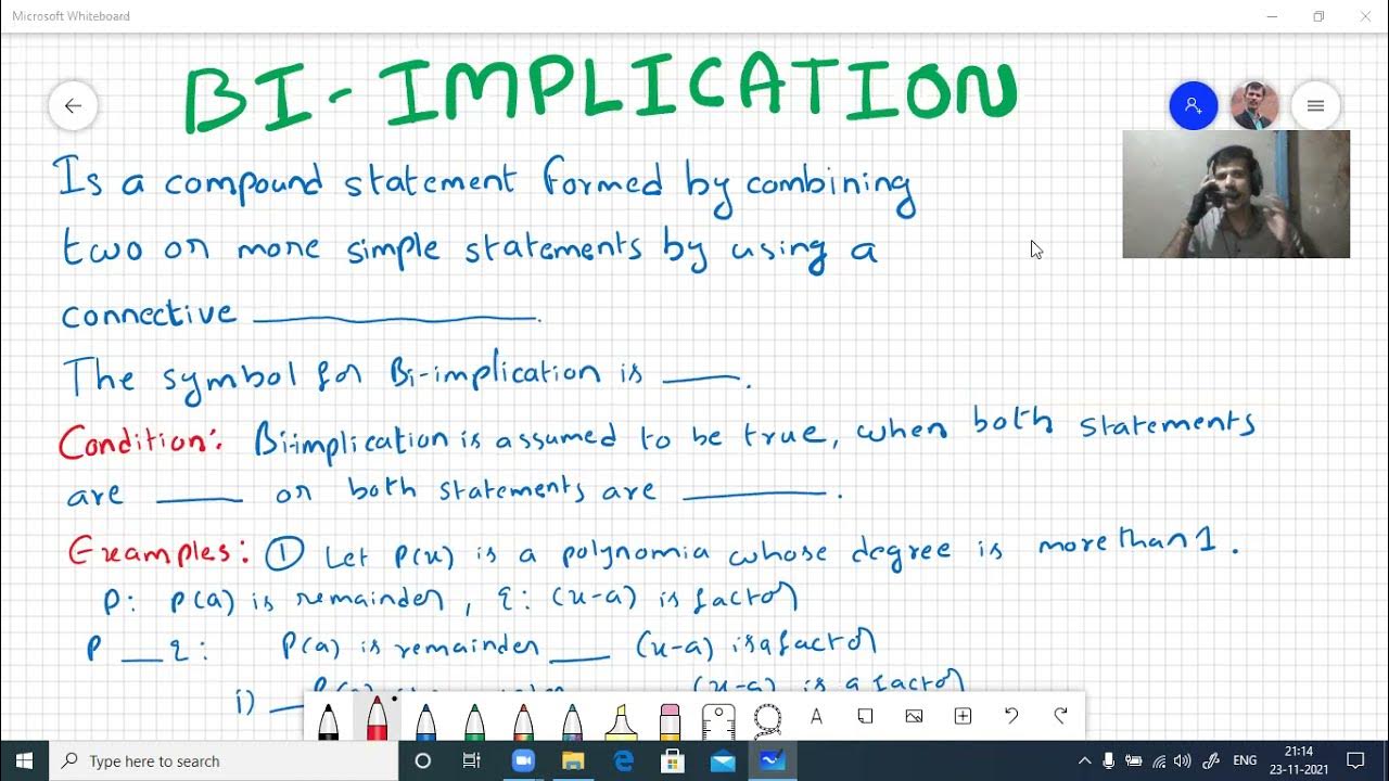 Bi-implication condtion and truth table_BCV49 - YouTube