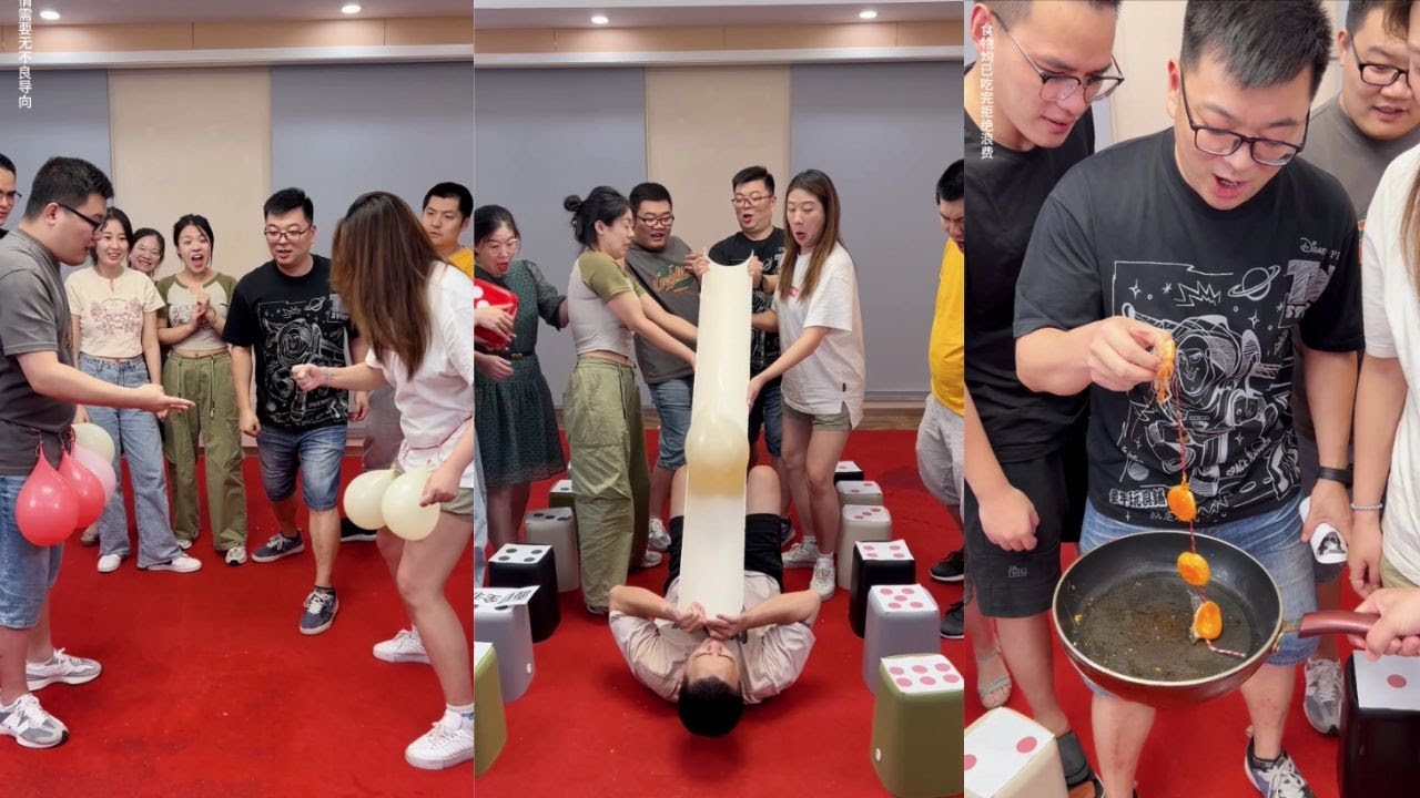 Chinese funny game challenges | Try not to laugh 🤣| Chinese fighting ...