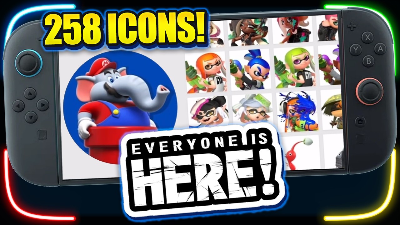 EVERYONE IS HERE! Switch 2 Adds 111 NEW Icons! (Pokémon, Splatoon ...