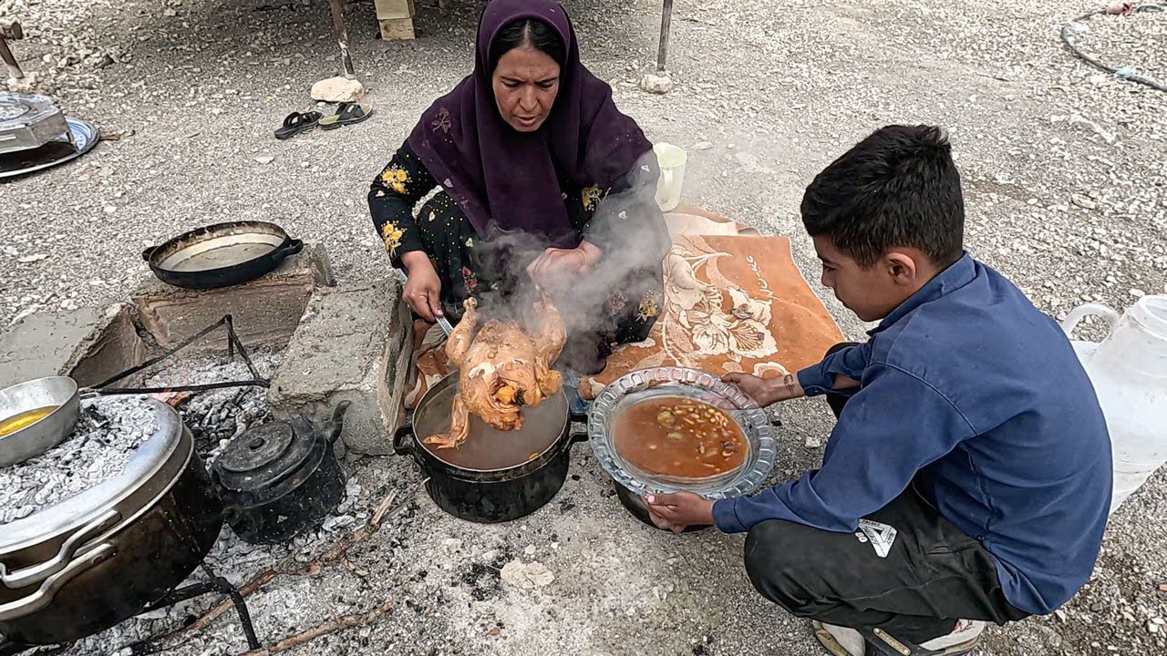 Delicious Juicy chicken on Fire, Outdoor cooking - YouTube